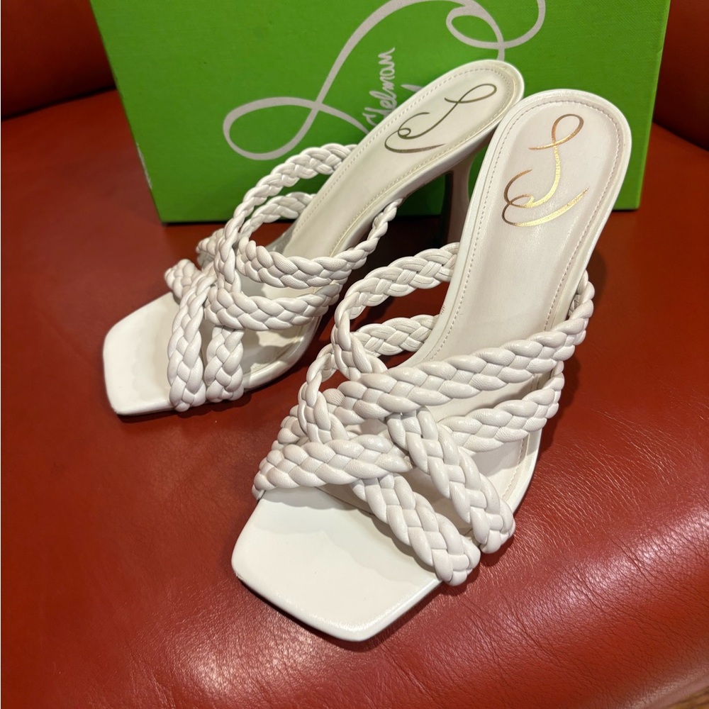 Elegant White Braided Sam Edelman's Women's Heels - Gem